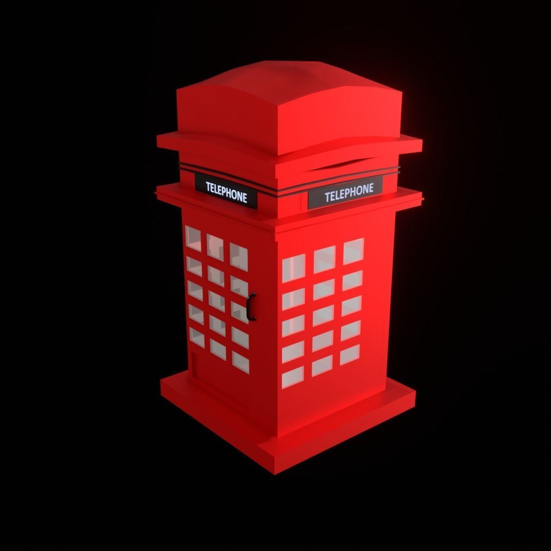 british telephone booth free 3D model | CGTrader
