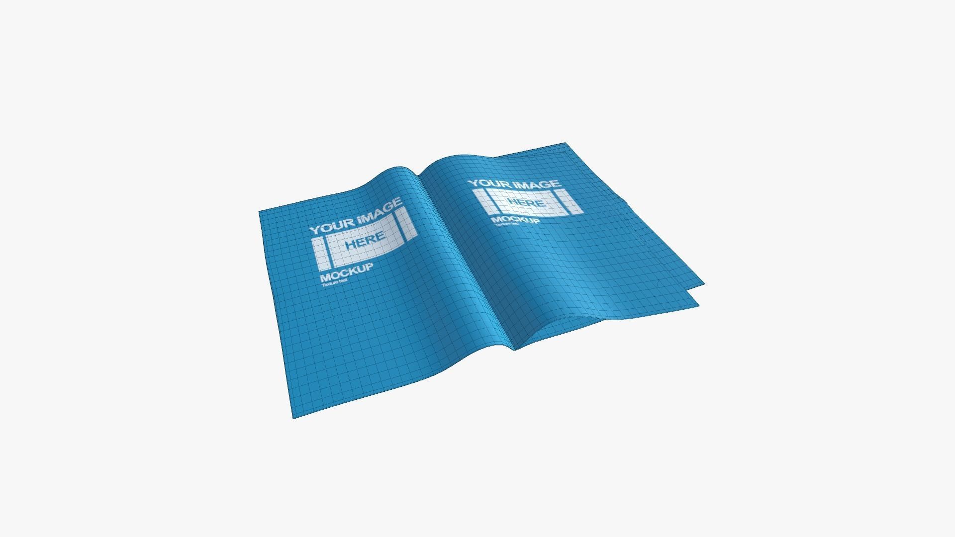 3D model Newspaper A03 - Blank Mock Up Basic Template VR / AR / low ...