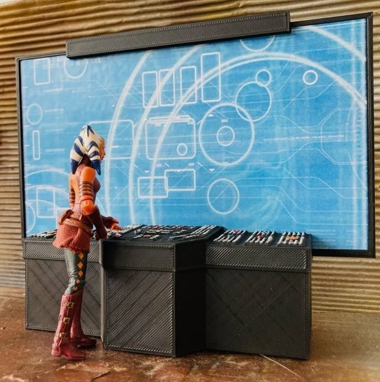 SCI-FI TACTICAL SCREEN COMPUTER FOR 375IN and 6IN FIGURE DIORAMA 3D ...
