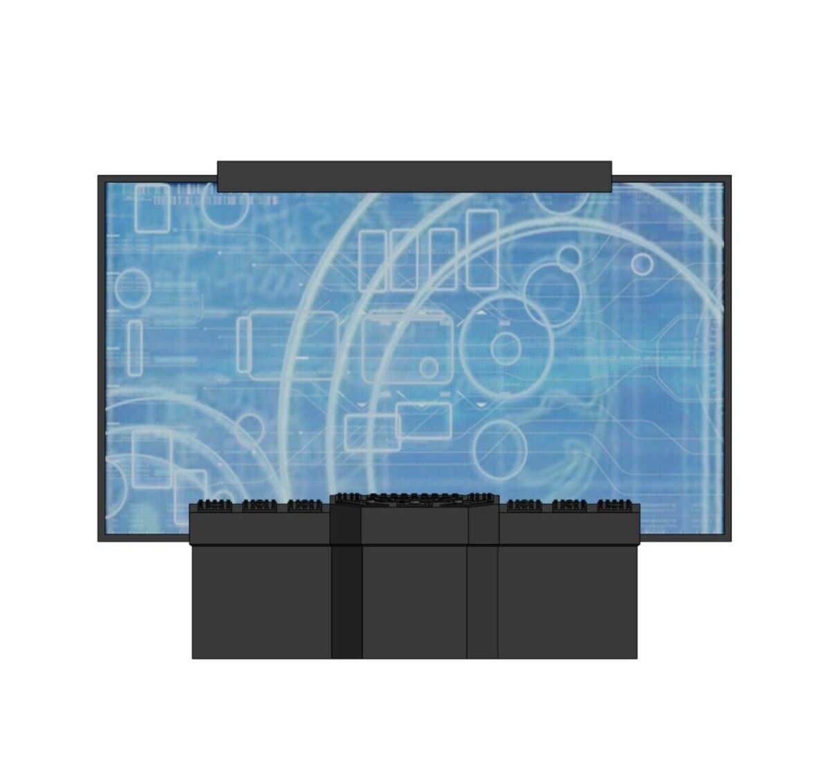 SCI-FI TACTICAL SCREEN COMPUTER FOR 375IN and 6IN FIGURE DIORAMA 3D ...