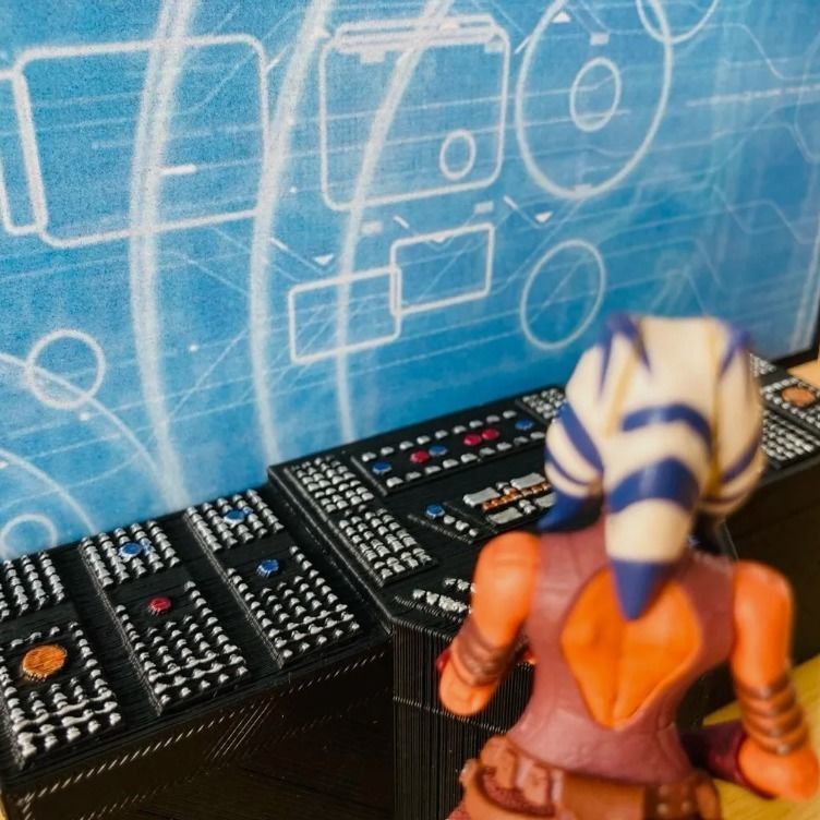 SCI-FI TACTICAL SCREEN COMPUTER FOR 375IN and 6IN FIGURE DIORAMA 3D ...