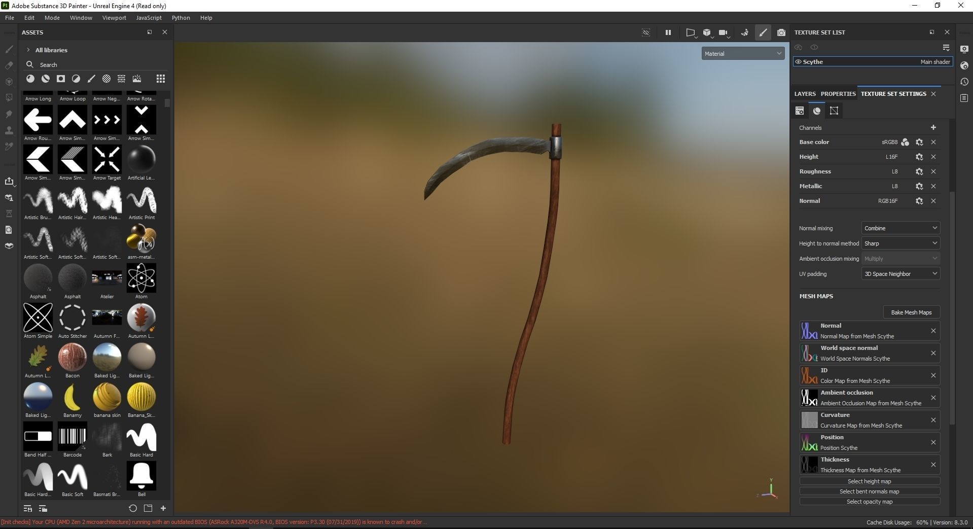 3D model Scythe 3D Model VR / AR / low-poly | CGTrader