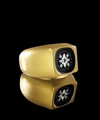 Ledys Signet ring 3D model | CGTrader