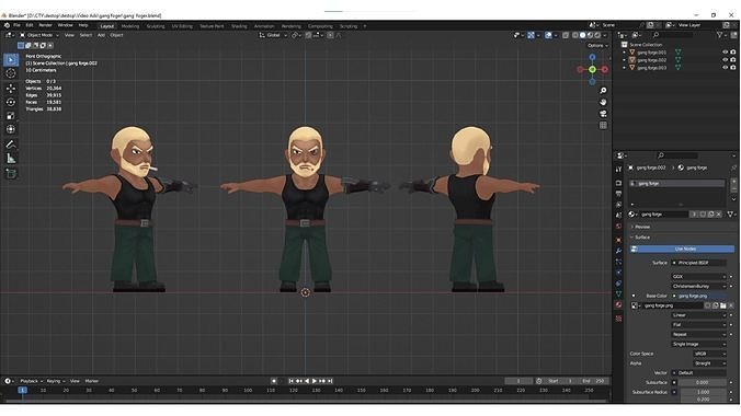3D model Character Gang Foger Chibi VR / AR / low-poly | CGTrader