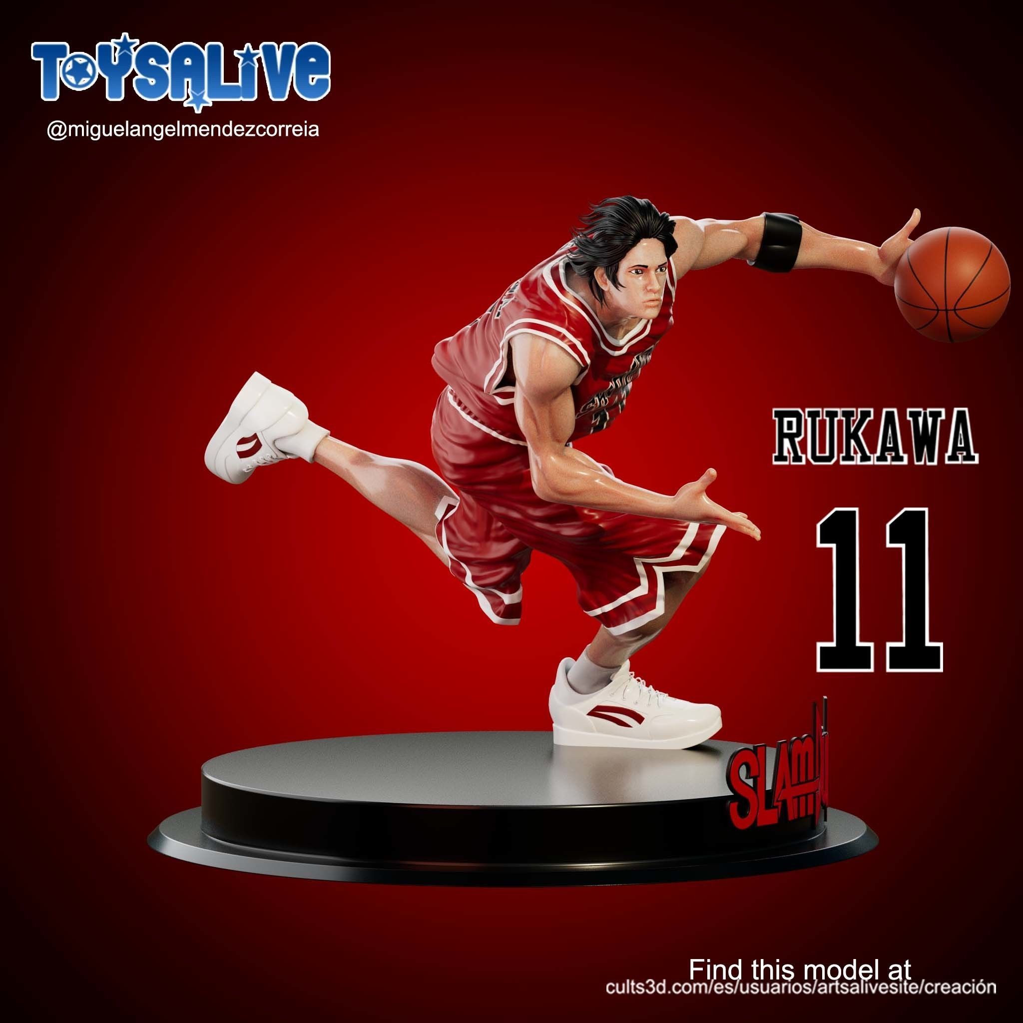 RUKAWA SLAM DUNK PLAYER STL 3D model 3D printable | CGTrader