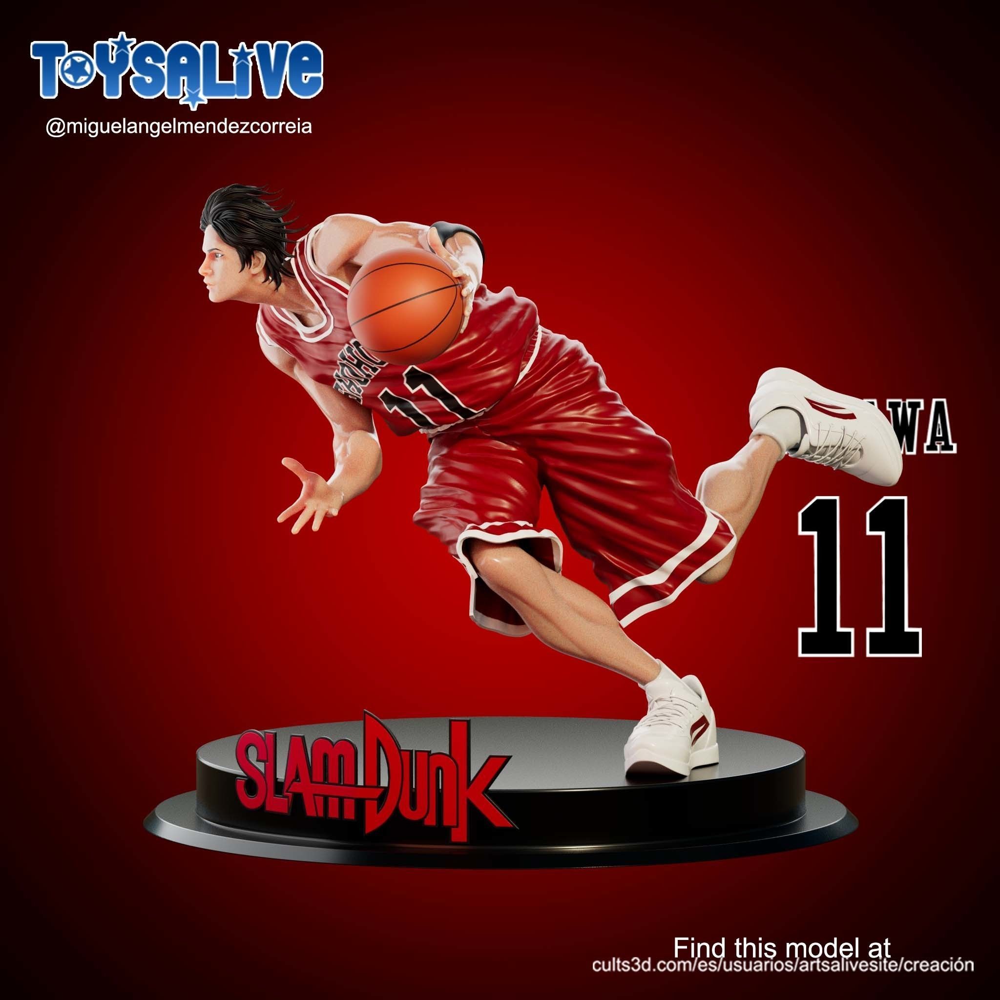 RUKAWA SLAM DUNK PLAYER STL 3D model 3D printable | CGTrader