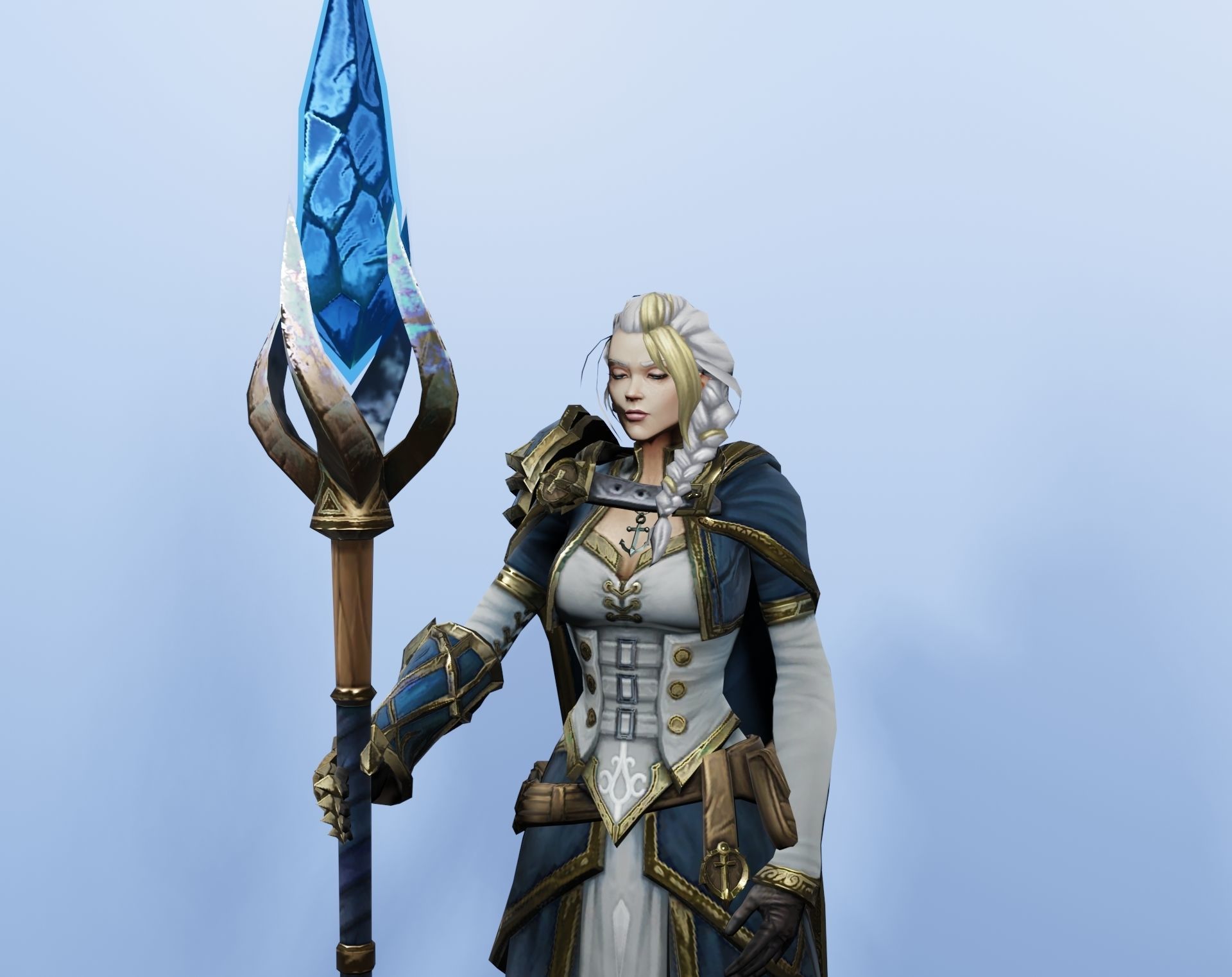 jaina zipbag 3D model animated rigged | CGTrader