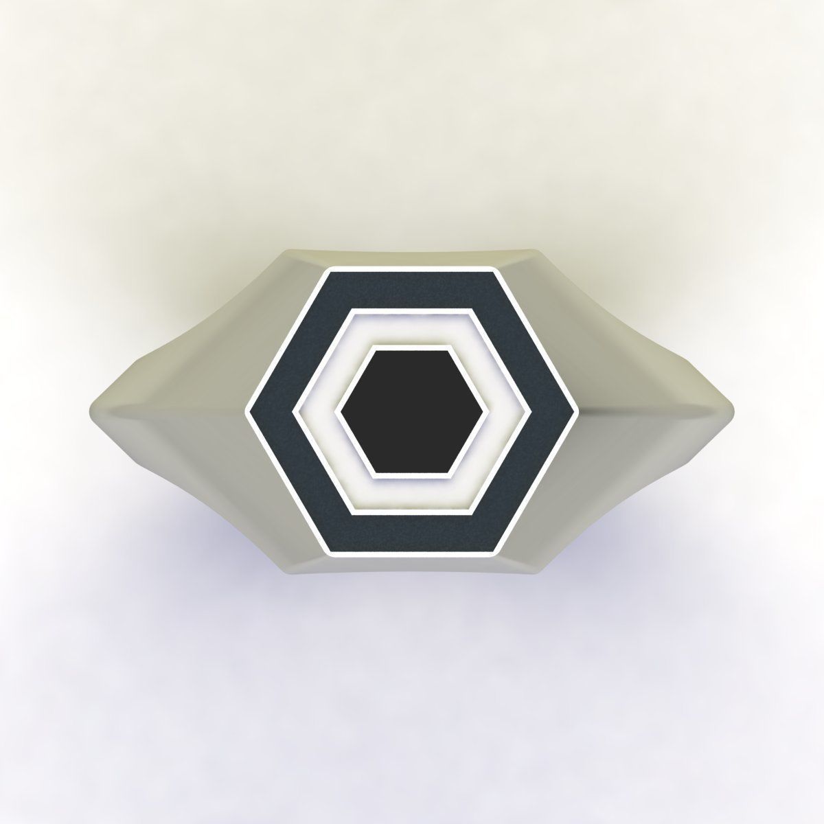 Hexagon Evil Eye Signet 3D model 3D printable | CGTrader