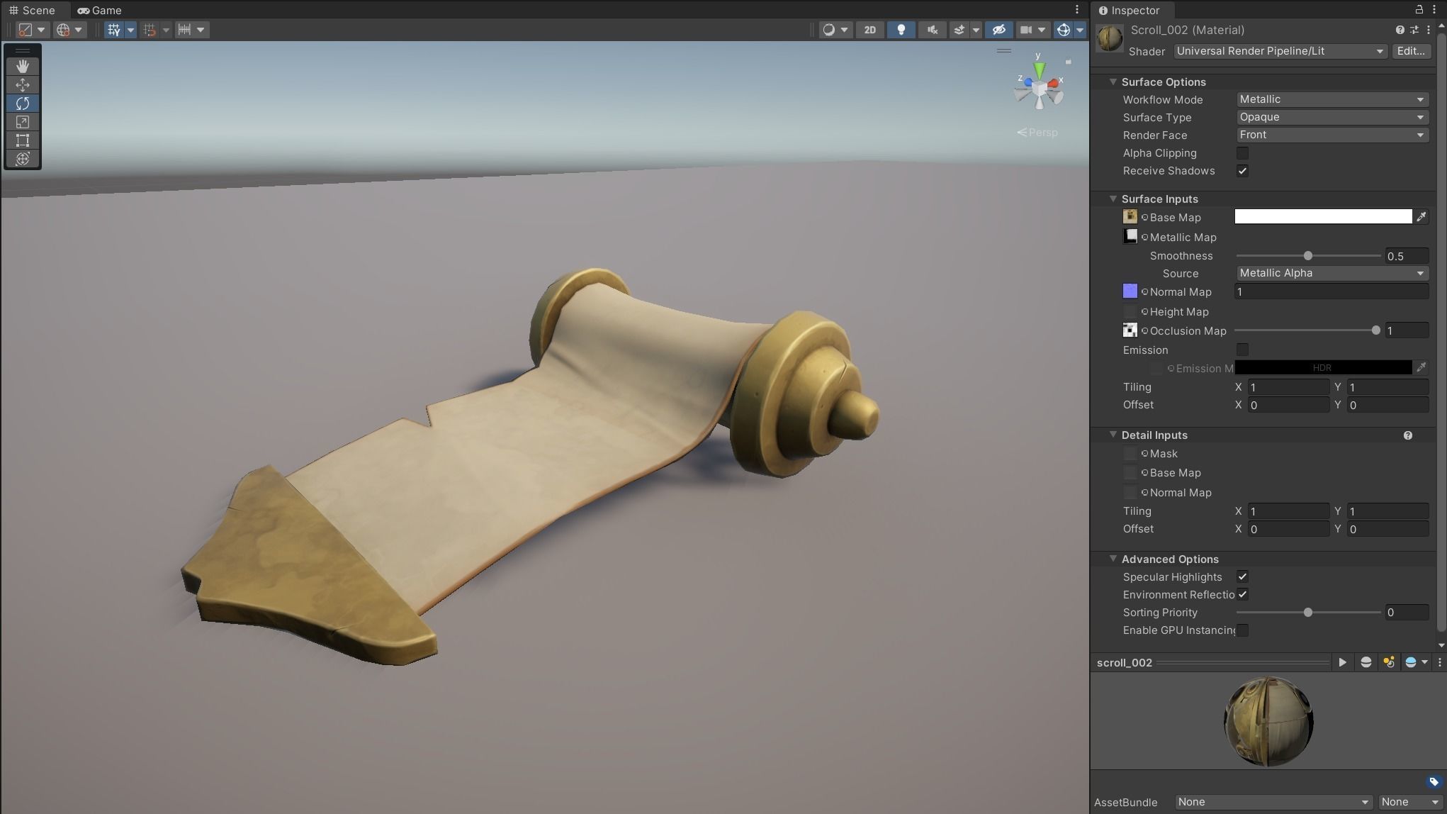 3D model Stylized Big Scroll VR / AR / low-poly | CGTrader