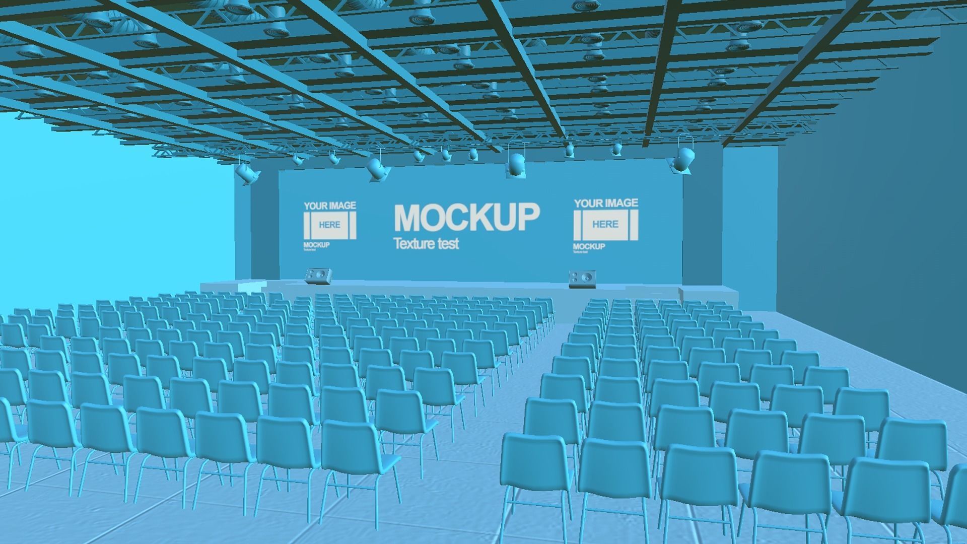 Conference Room - Blank Mock Up Basic Template 3D model | CGTrader