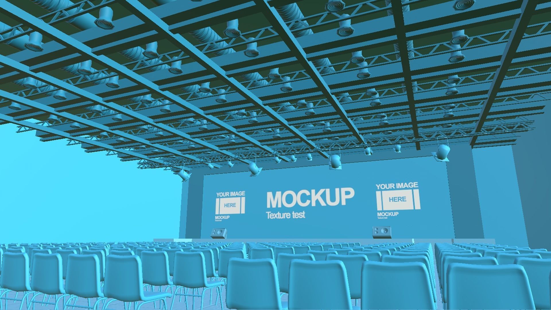 Conference Room - Blank Mock Up Basic Template 3D model | CGTrader