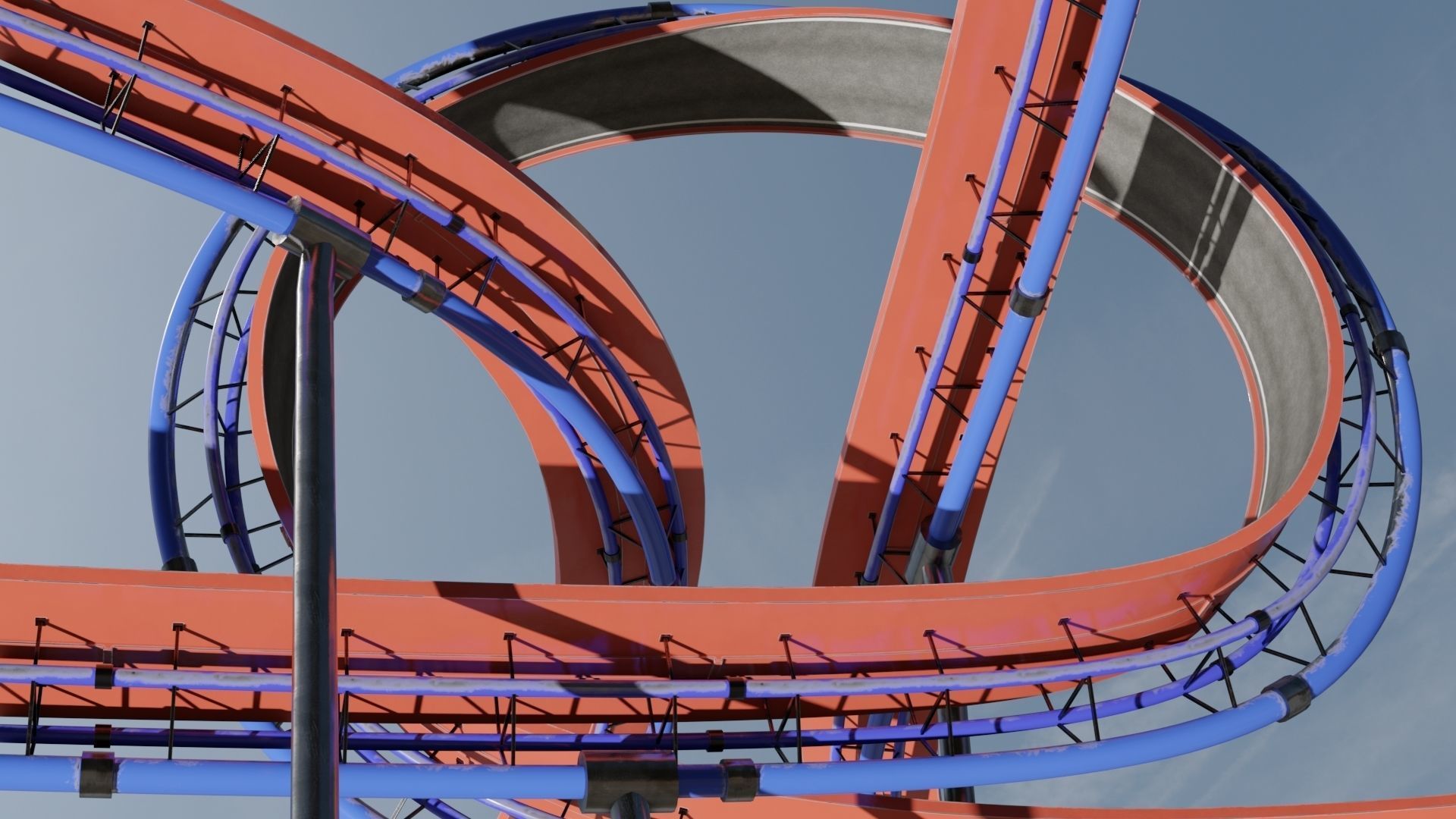 3D model Acrobatic Auto Racing Circuit VR / AR / low-poly | CGTrader