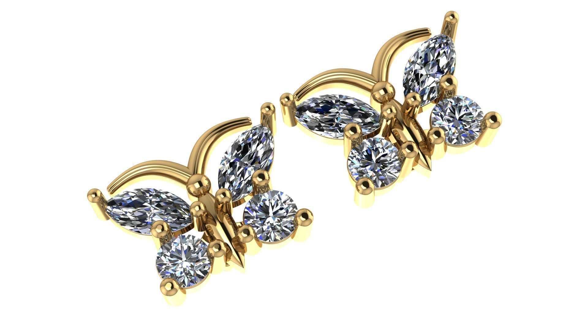 Earring free 3D model 3D printable | CGTrader