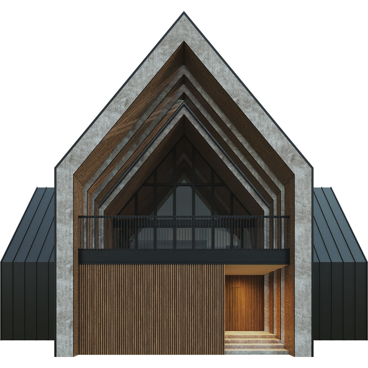 Modern Gable Roof Villa 3D model | CGTrader