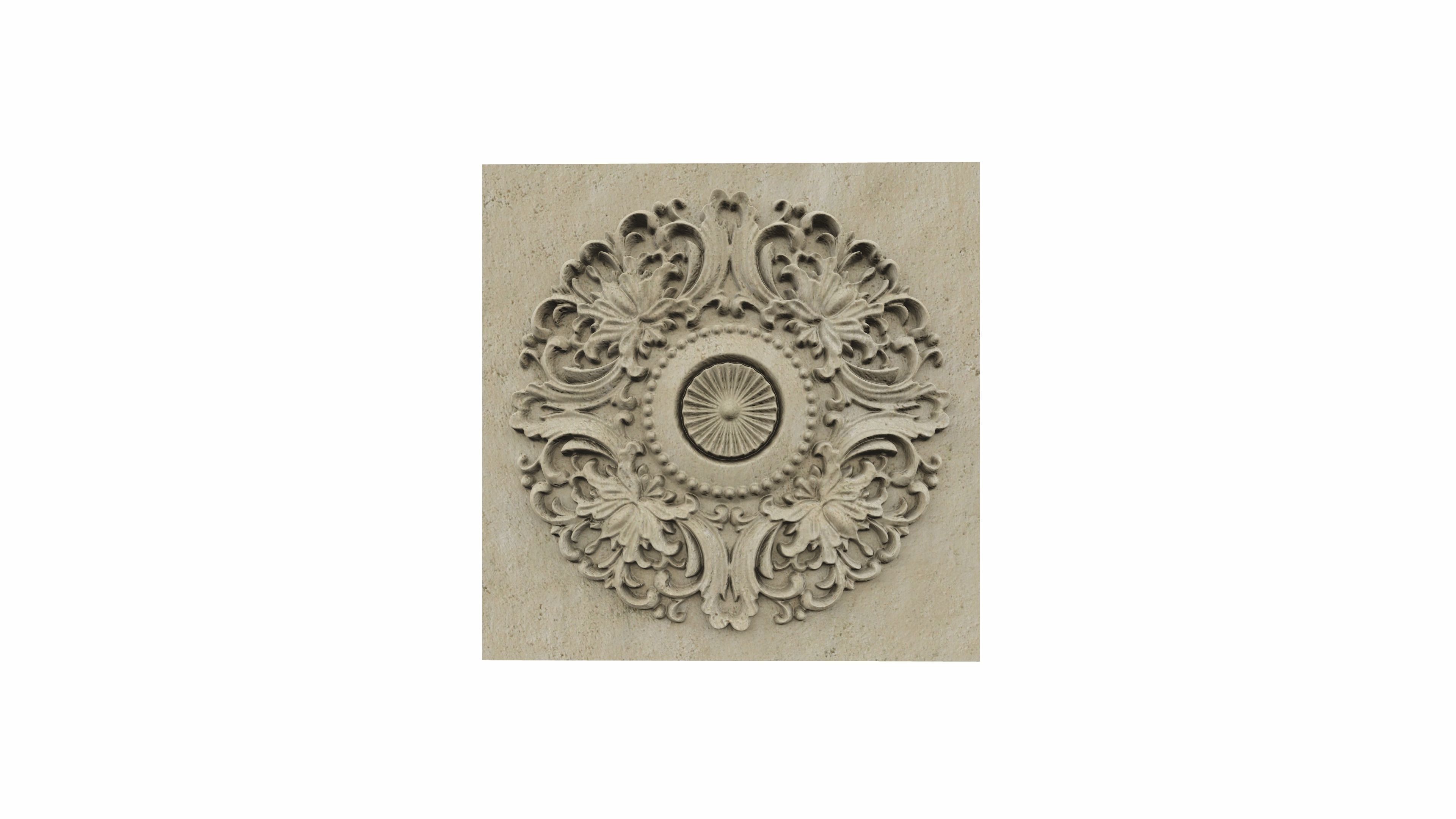 Architectural ornament 3D model high polygon - no texture 3D model ...