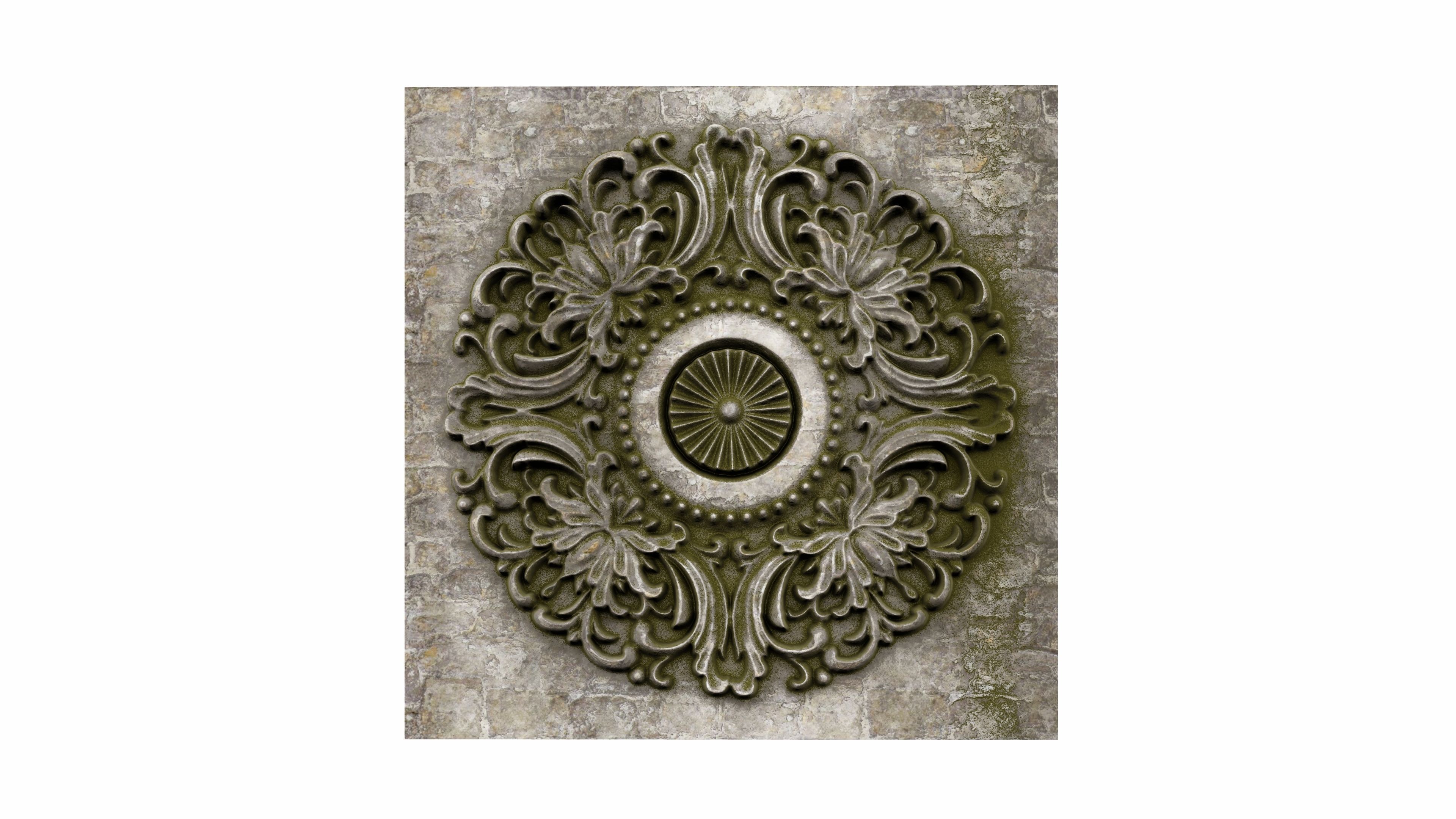 Architectural ornament 3D model high polygon - no texture 3D model ...