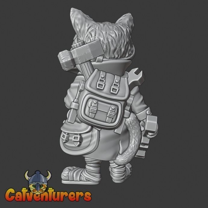 Tinkerer Cat 3D model 3D printable | CGTrader
