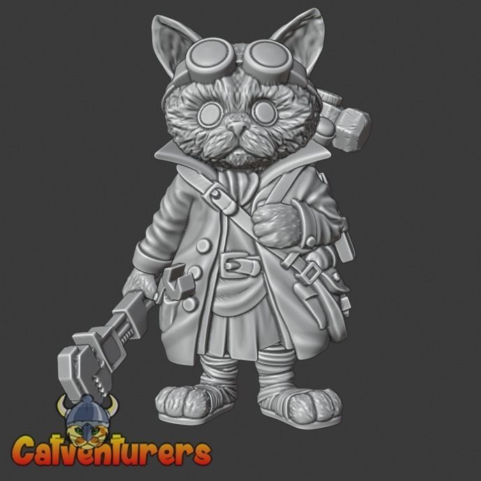 Tinkerer Cat 3D model 3D printable | CGTrader