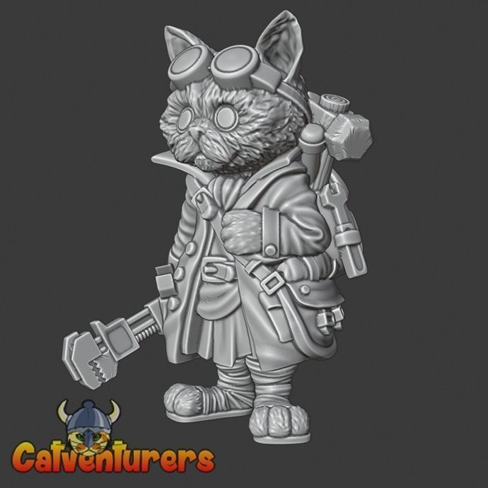 Tinkerer Cat 3D model 3D printable | CGTrader