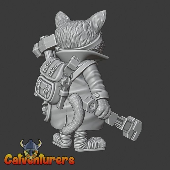 Tinkerer Cat 3D model 3D printable | CGTrader