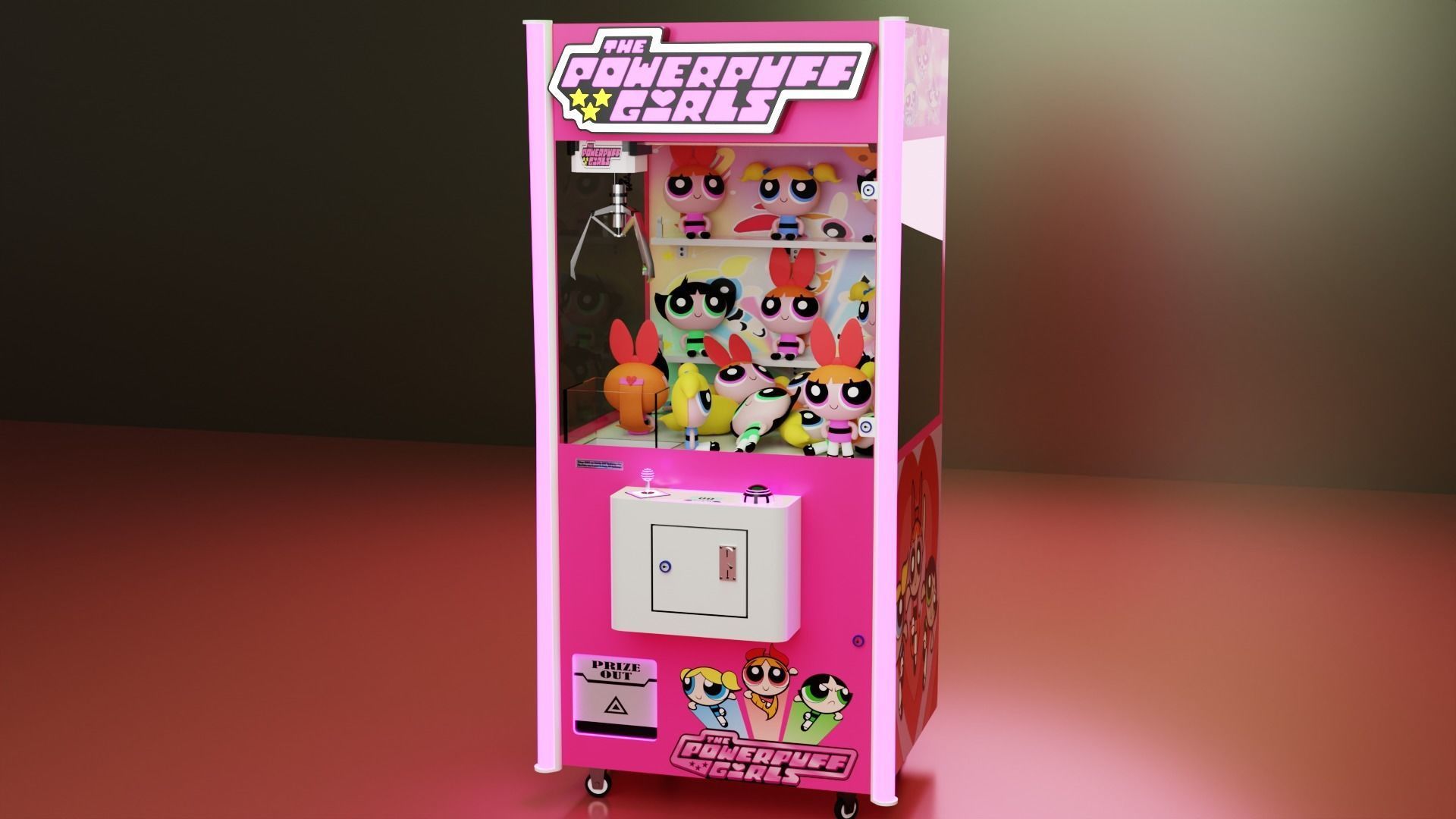 3D model Powerpuff Girls Claw Machine VR / AR / low-poly | CGTrader