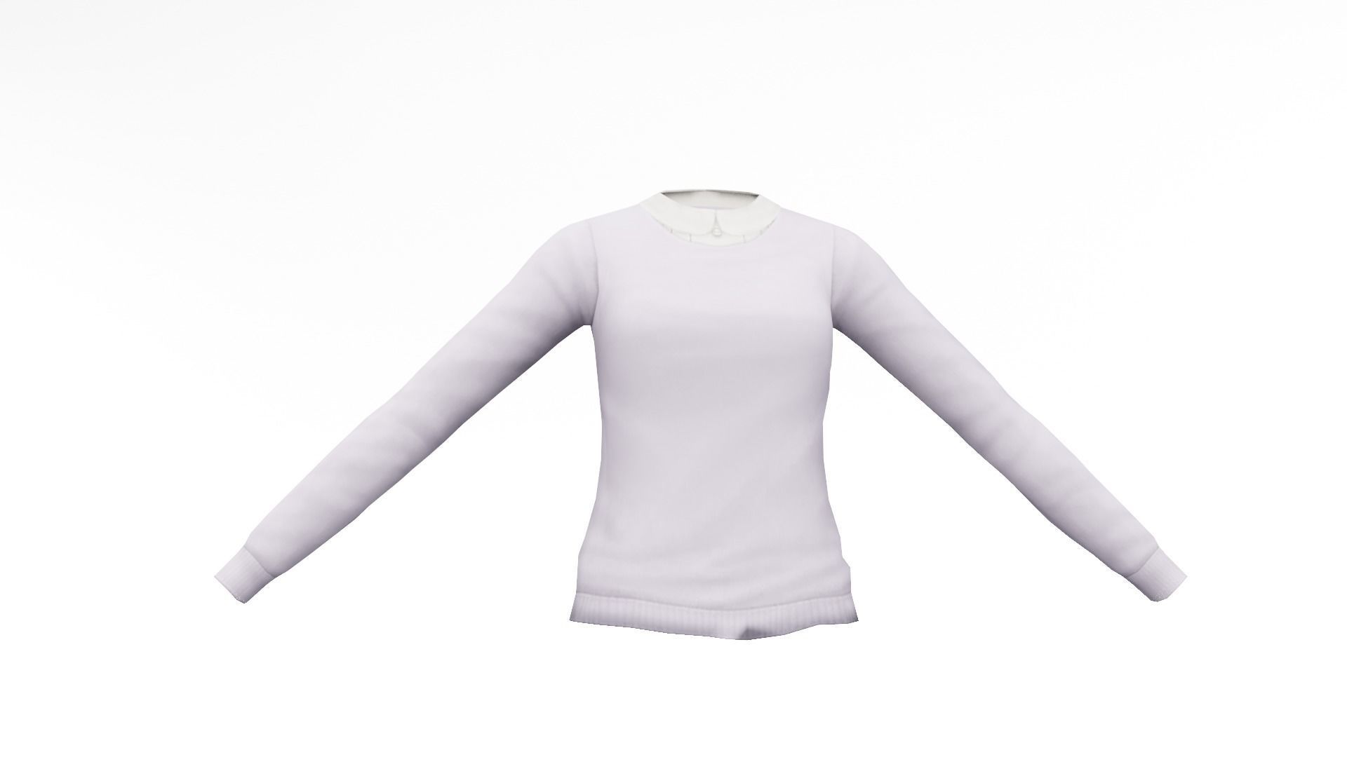 3D model Stylized Rigged Anime Female Sweaters VR / AR / low-poly ...