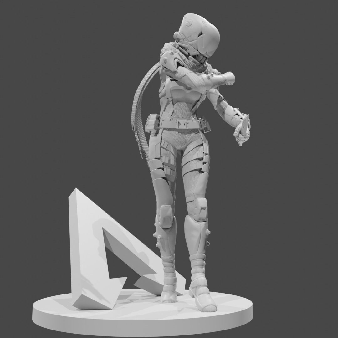 Apex Legends Character 3D Print OBJ STL File Wraith 37 free 3D model 3D ...
