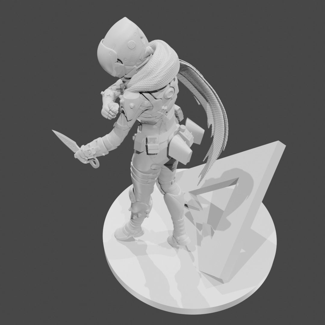 Apex Legends Character 3D Print OBJ STL File Wraith 37 free 3D model 3D ...