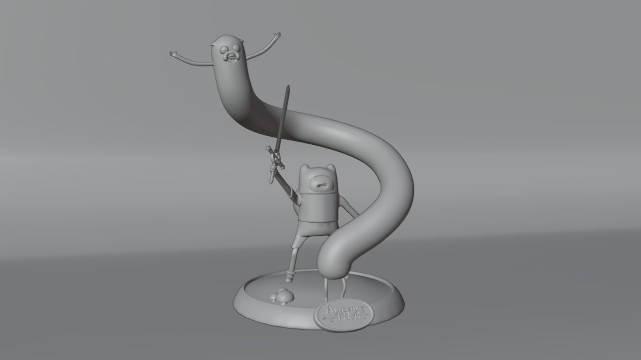 Finn The Human and Jake The Dog - Adventure Time 3D print model 3D ...