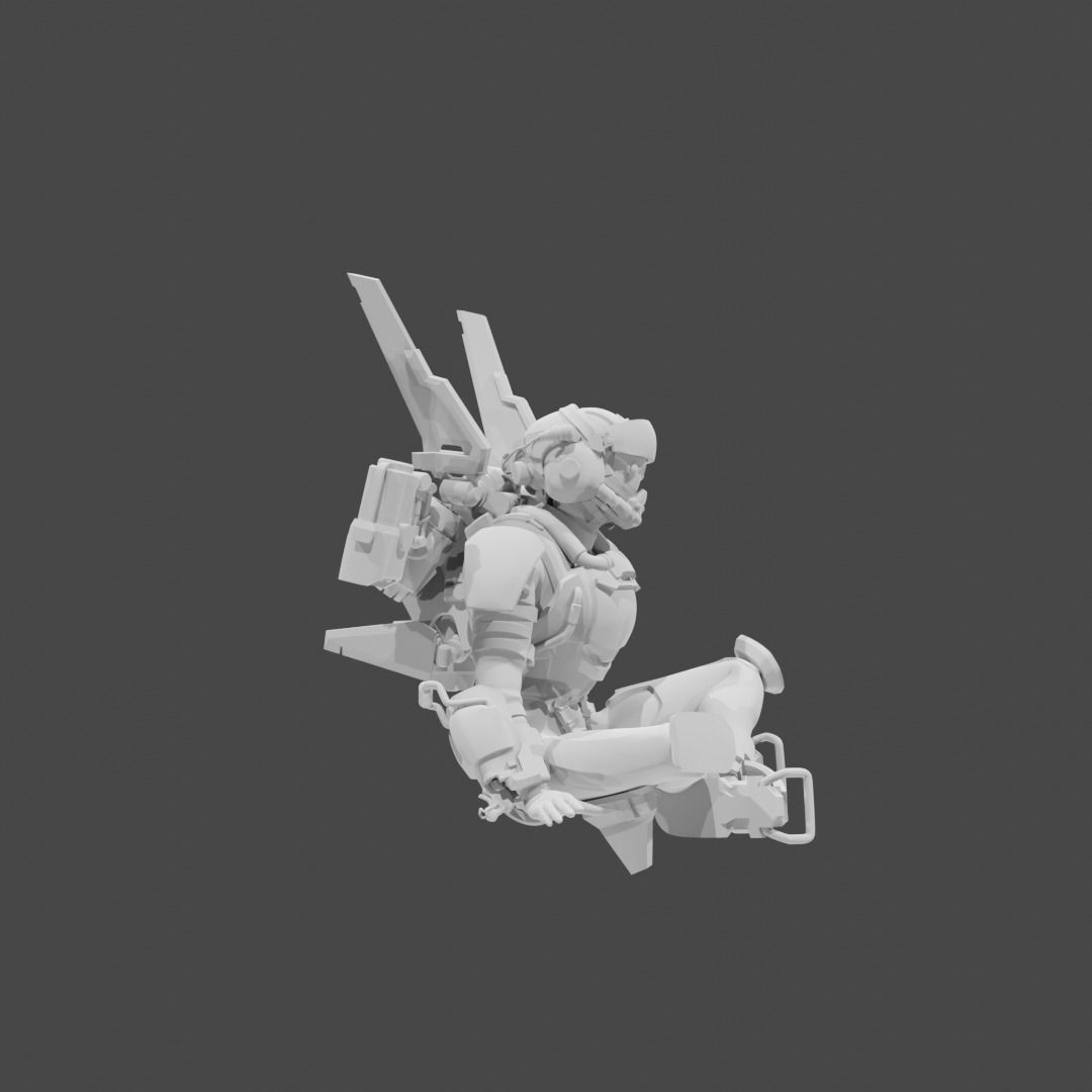 Apex Legends Character 3D Print OBJ STL File Valkyrie 2 3D model 3D ...