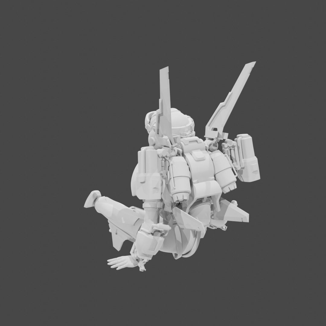 Apex Legends Character 3D Print OBJ STL File Valkyrie 2 3D model 3D ...