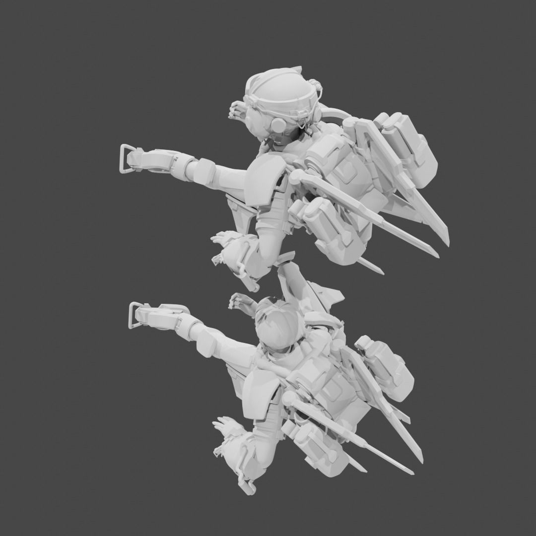Apex Legends Character 3D Print OBJ STL File Valkyrie 3 3D model 3D ...