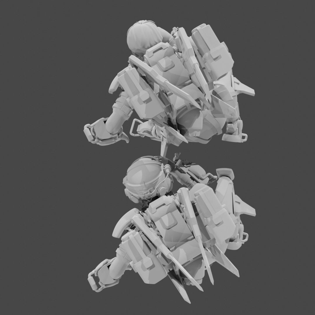 Apex Legends Character 3D Print OBJ STL File Valkyrie 4 3D model 3D ...