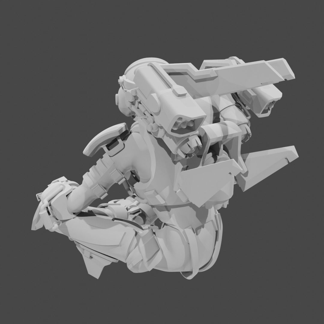 Apex Legends Character 3D Print OBJ STL File Valkyrie 5 free 3D model ...