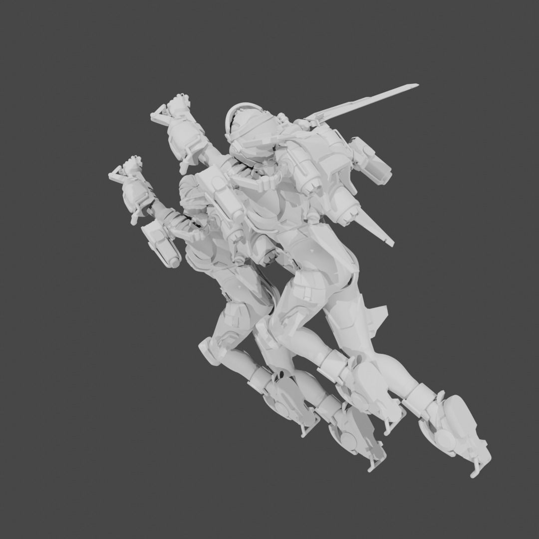 Apex Legends Character 3D Print OBJ STL File Valkyrie 10 3D model 3D ...