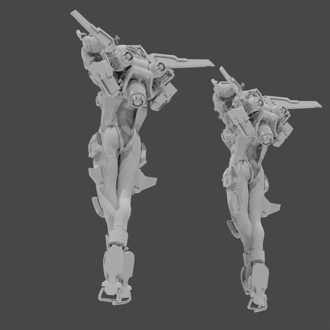 Apex Legends Character 3D Print OBJ STL File Valkyrie 11 3D model 3D ...