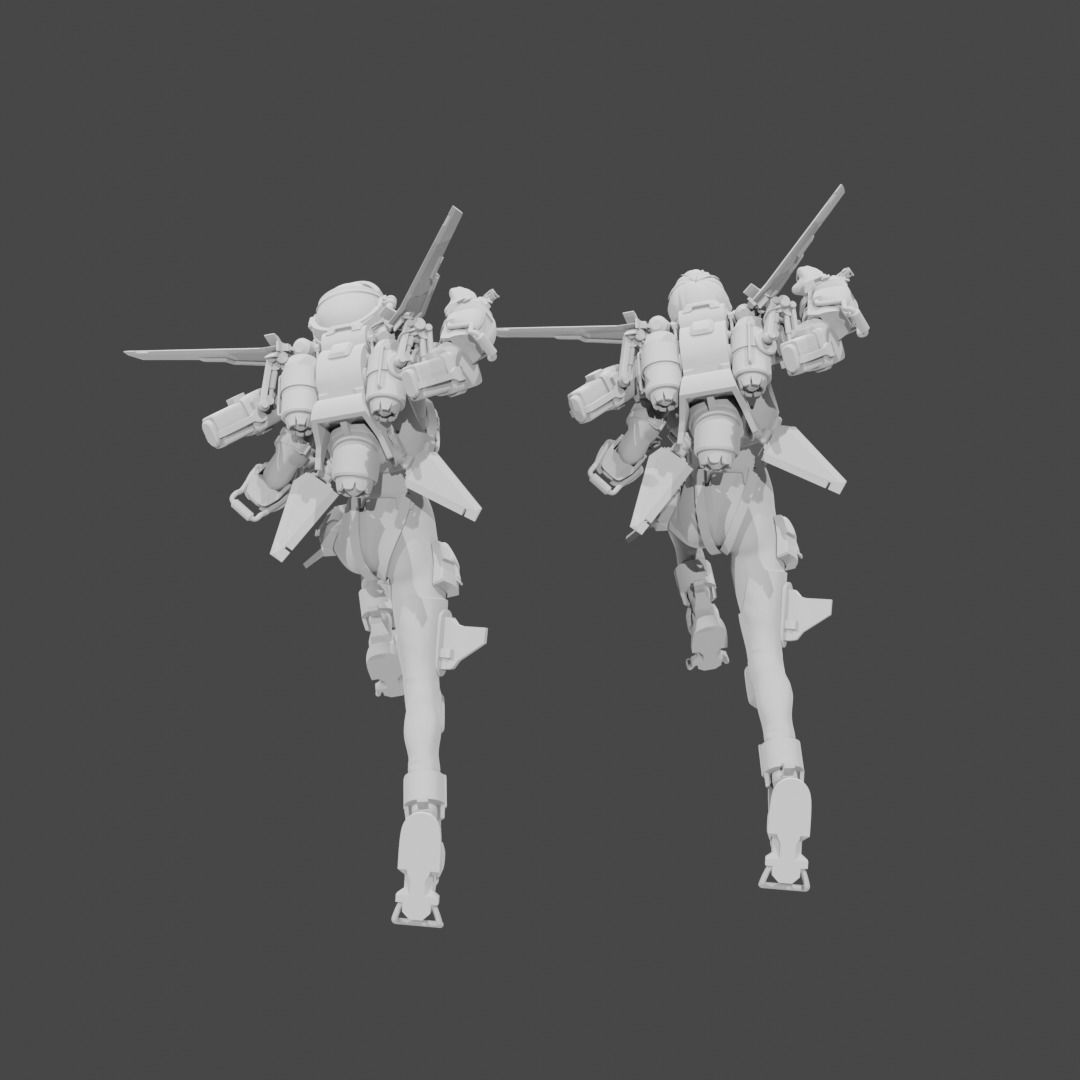 Apex Legends Character 3D Print OBJ STL File Valkyrie 12 3D model 3D ...