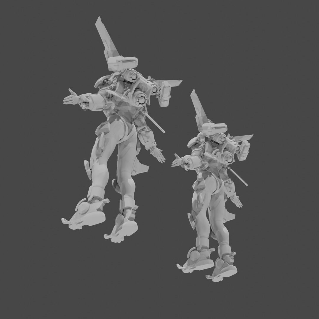 Apex Legends Character 3D Print OBJ STL File Valkyrie 14 3D model 3D ...