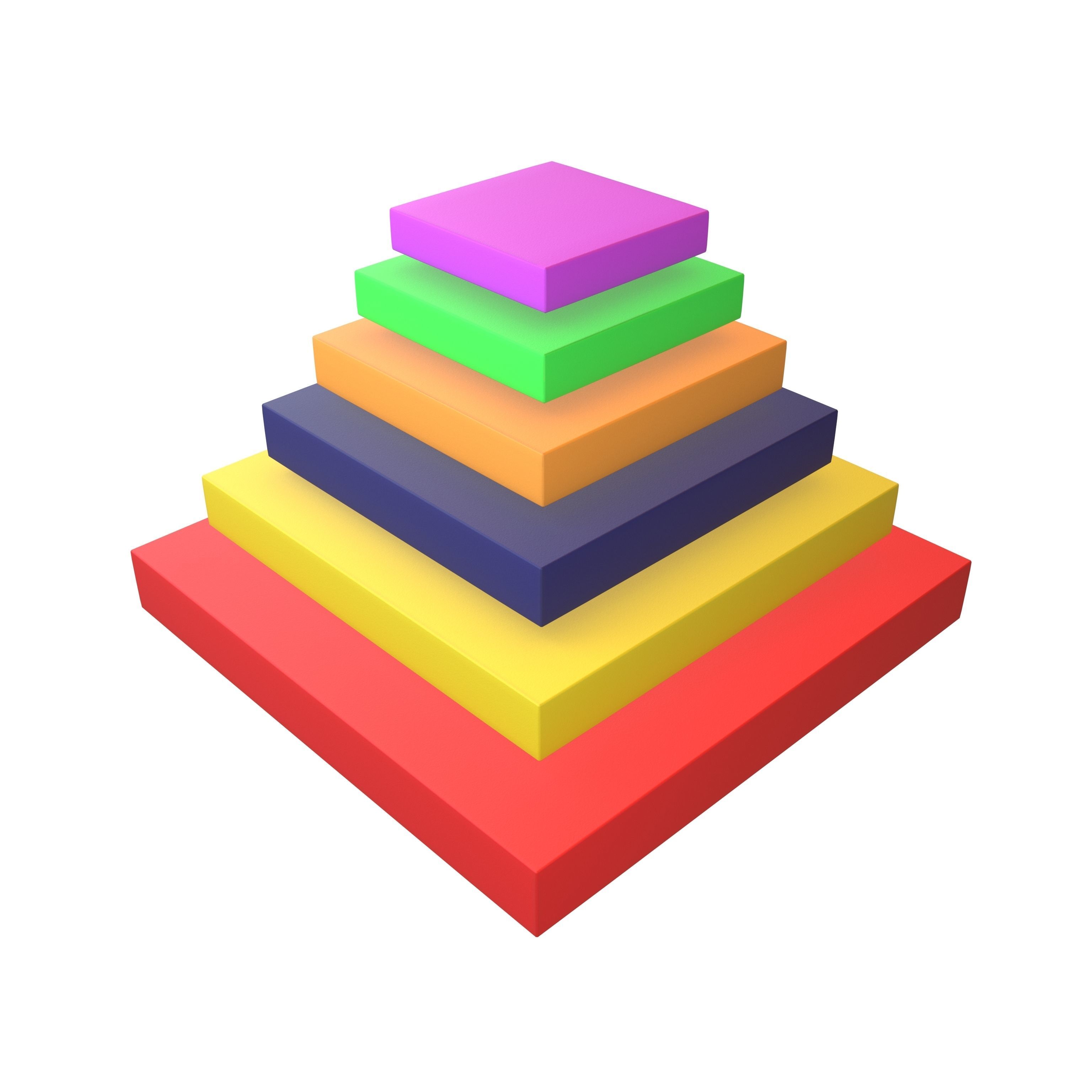 3D model Layer Pyramid v2 001 VR / AR / low-poly | CGTrader
