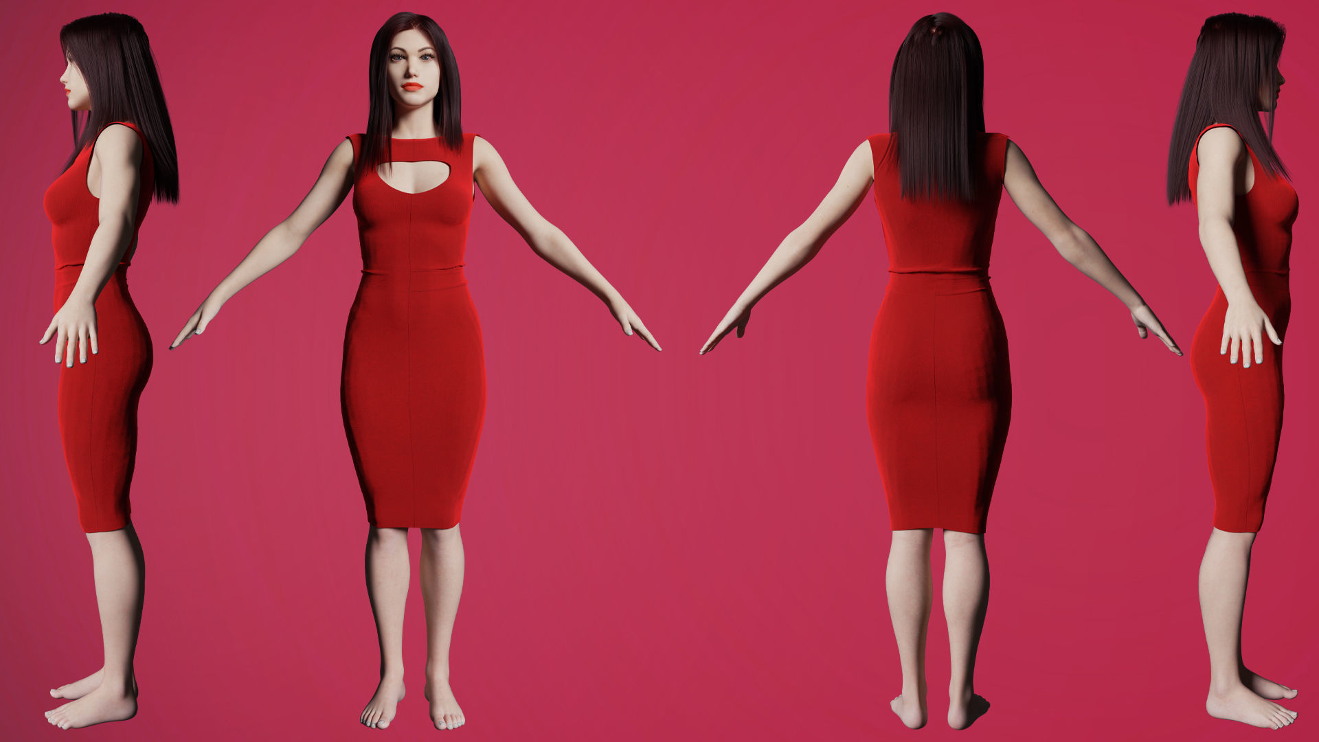 Charlotte - Female Rigged Character 3D model rigged | CGTrader