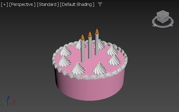 Birthday cake free 3D model | CGTrader