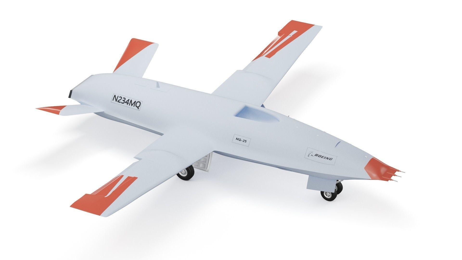Boeing MQ25 Stingray Aerial Refueling Drone 3D model | CGTrader