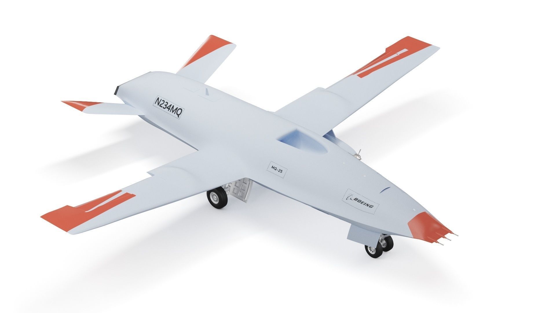 Boeing MQ25 Stingray Aerial Refueling Drone 3D model | CGTrader