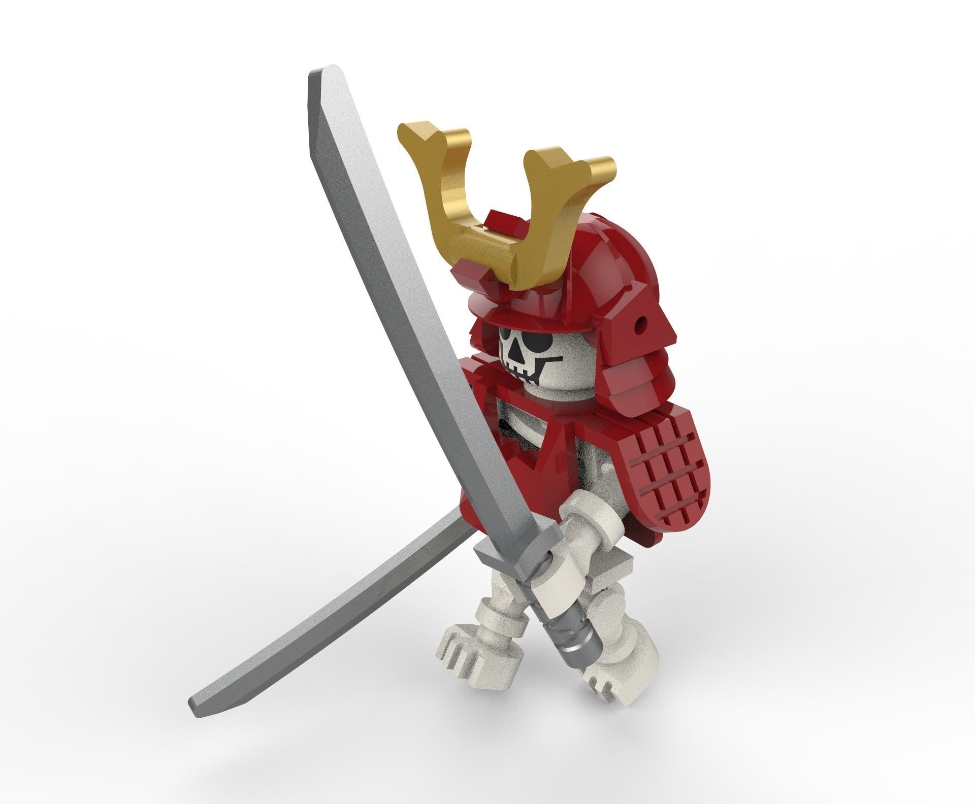 Lego Skeleton Samurai 3D model | CGTrader