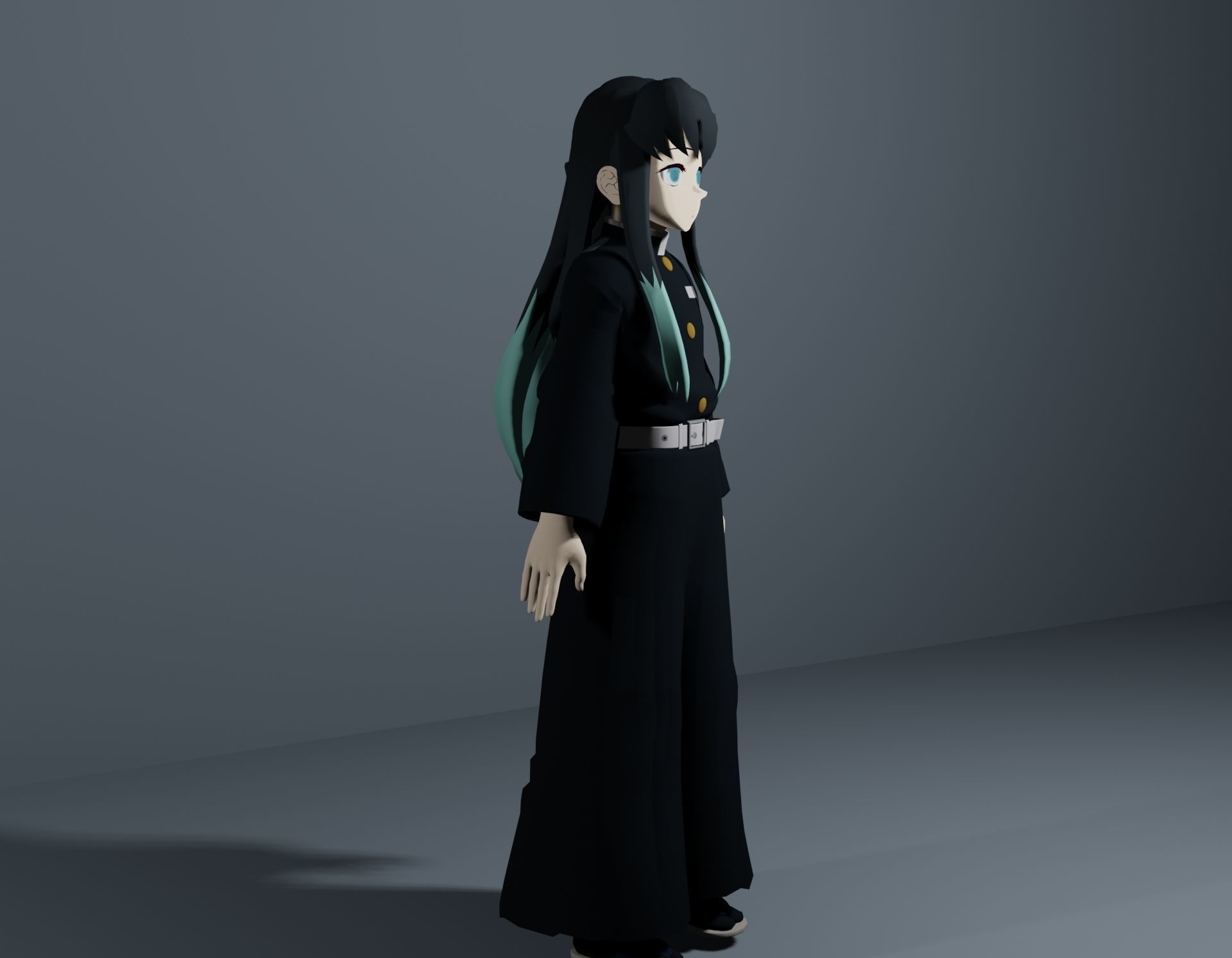 Muichiro Tokito 3D model animated rigged | CGTrader