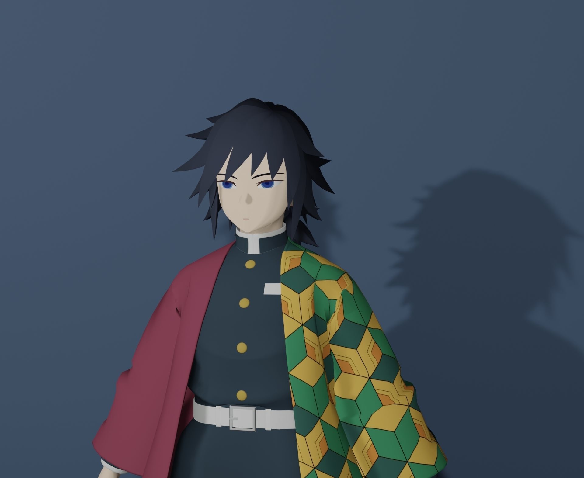 Giyu Tomioka 3D model animated rigged | CGTrader