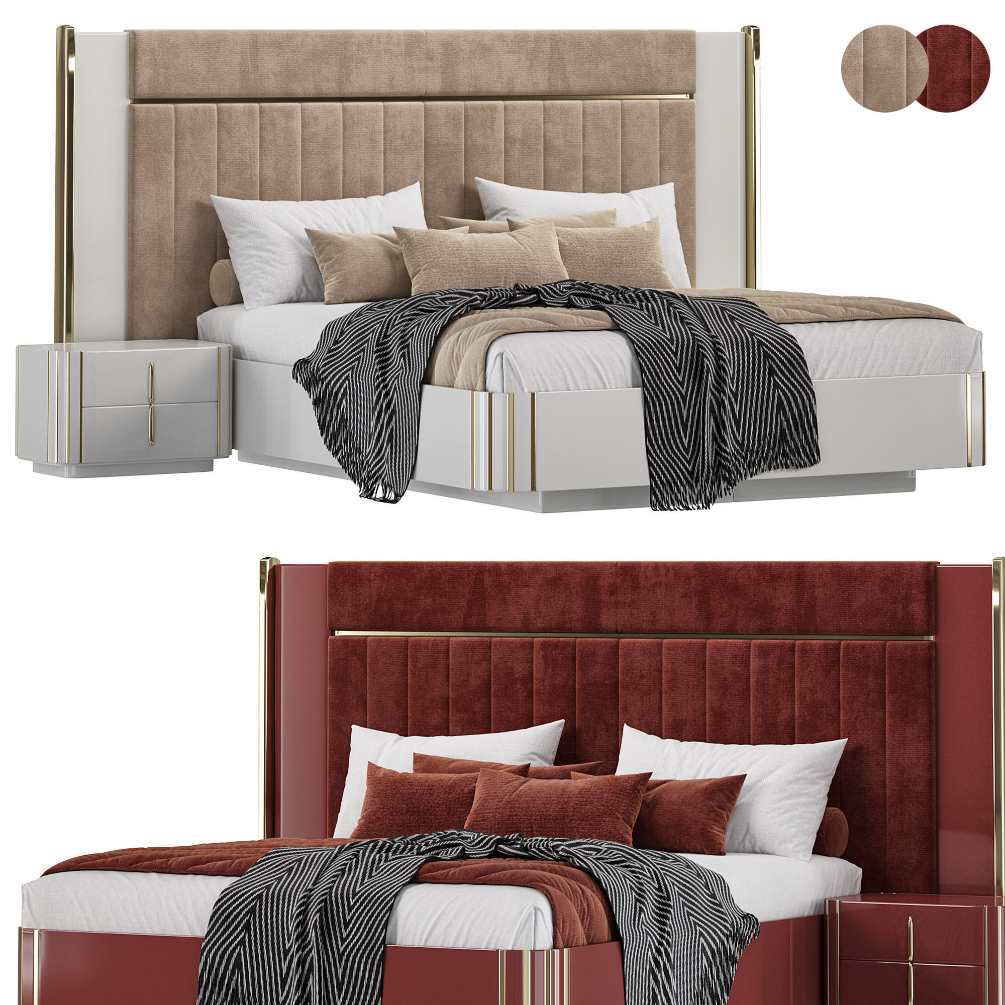 Begonvil Bed By Evgor Collection 3D model | CGTrader