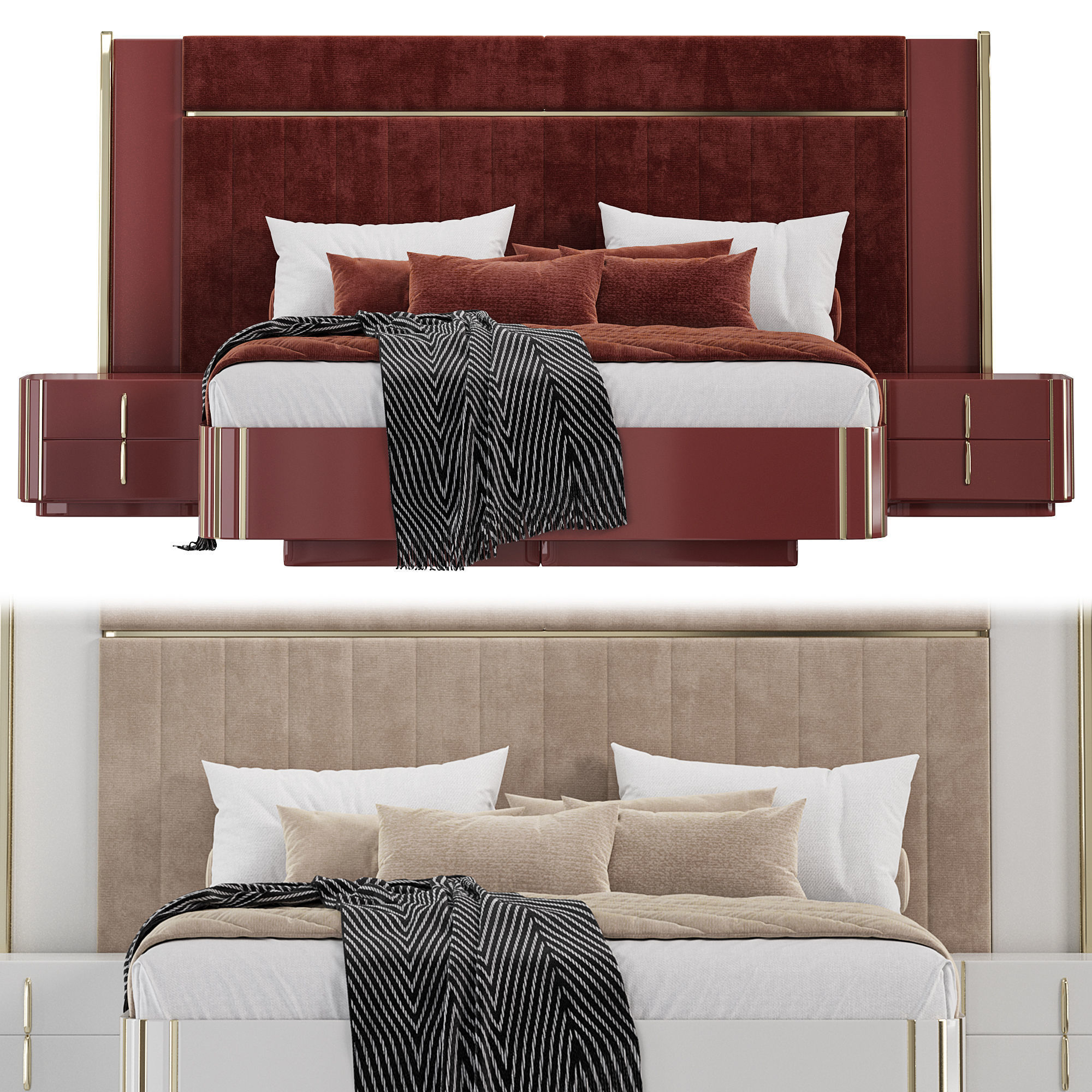 Begonvil Bed By Evgor Collection 3D model | CGTrader