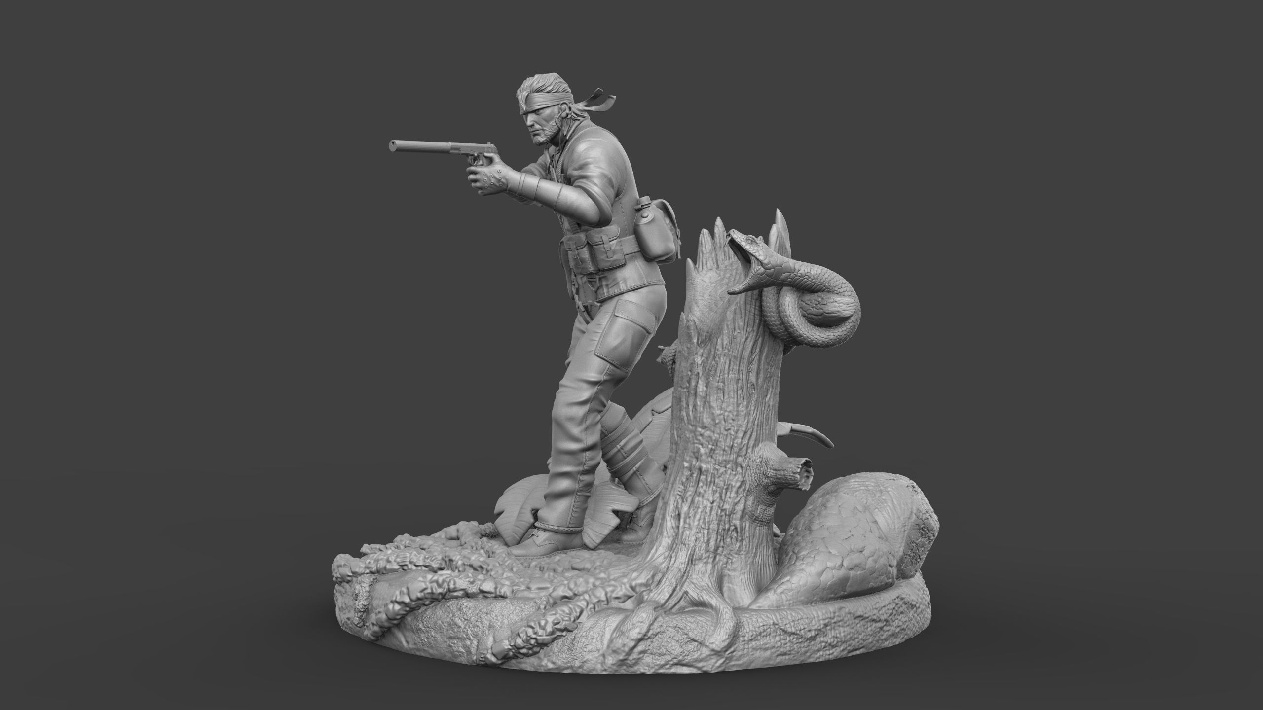 metal gear solid 3 snake 3D model 3D printable | CGTrader