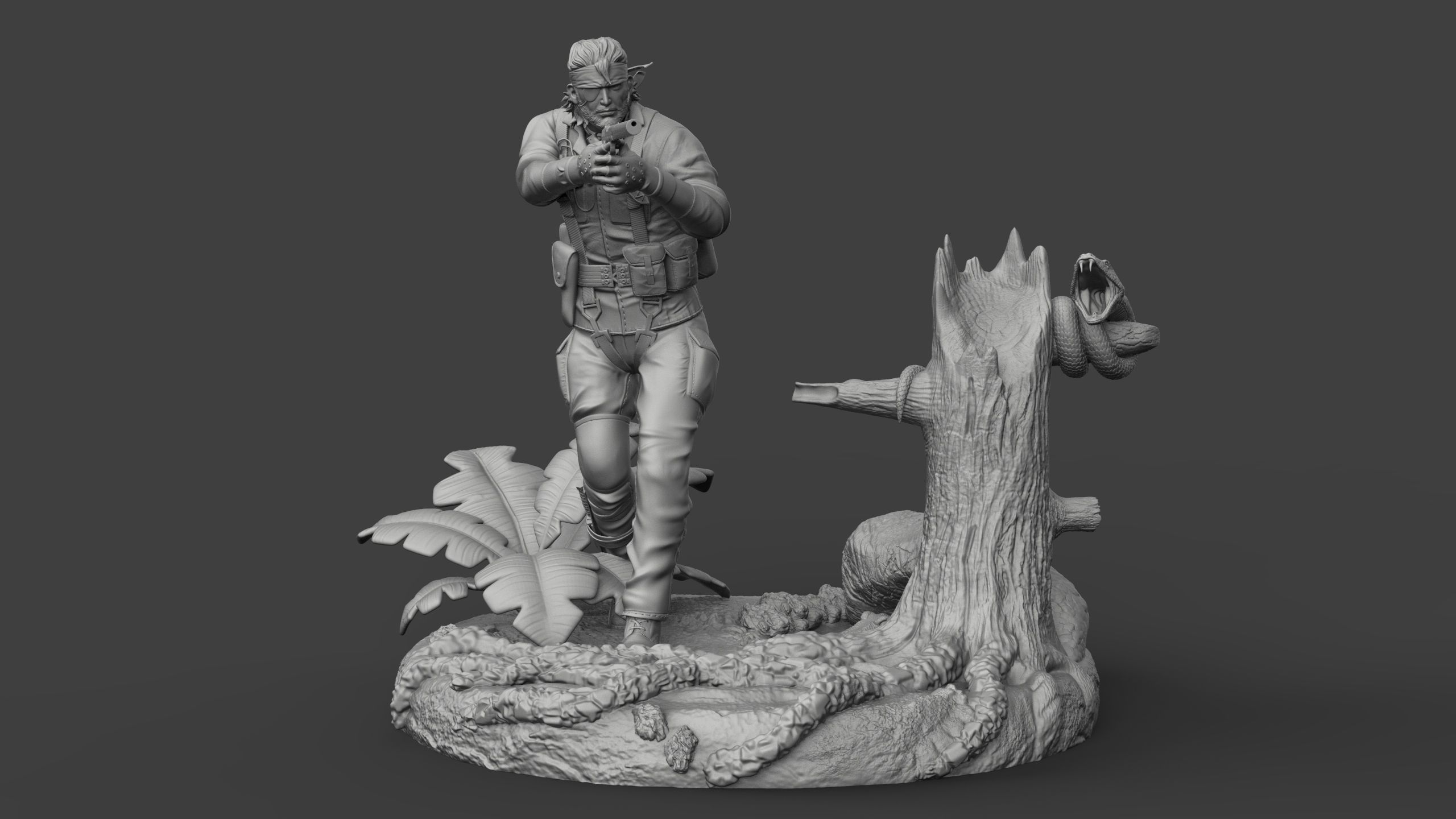 metal gear solid 3 snake 3D model 3D printable | CGTrader